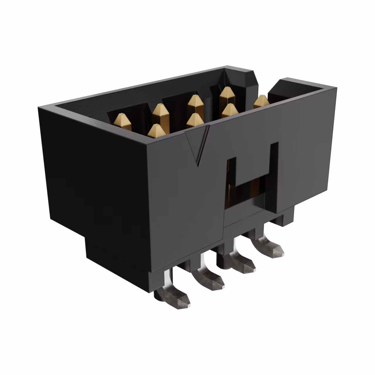2.00mm Pitch, Milli-Grid PCB Header, Dual Row, Vertical, Surface Mount, Shrouded, 38 Circuits, 0.05µm Gold (Au) Plating, Dual Side Slots, Dual Friction Locks, Center Polarization, with Pegs, with Cap, Tube
