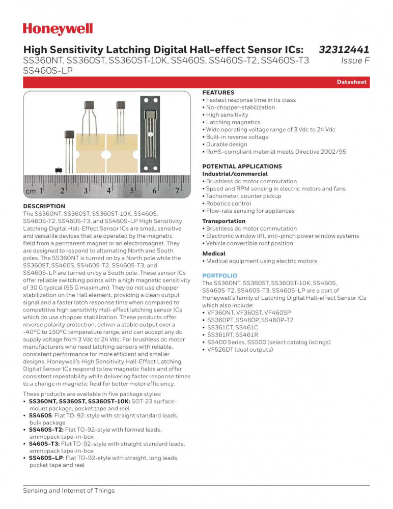 SS460S-T3 technical document page 1