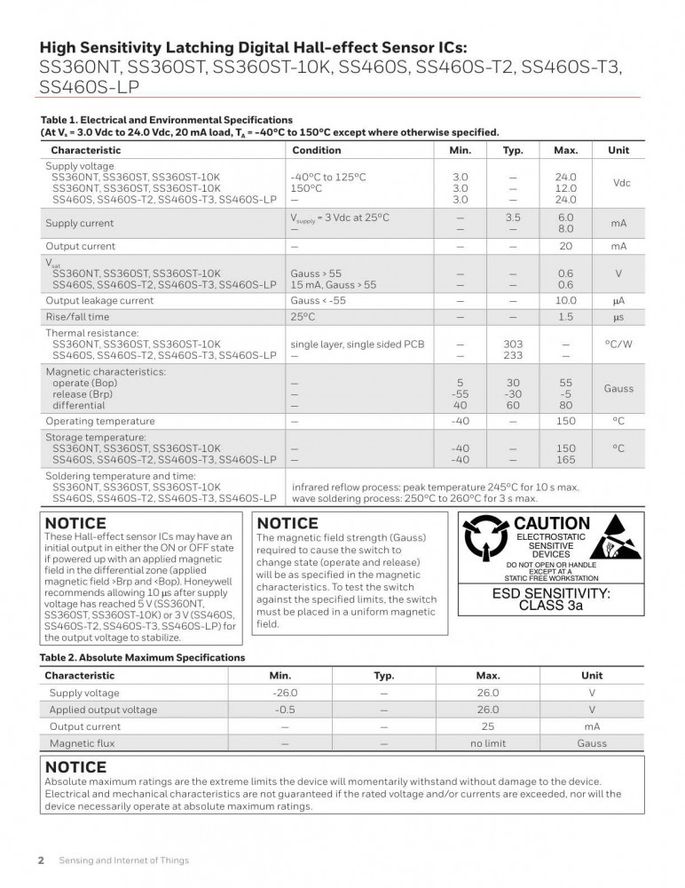 SS460S-T3 technical document page 2