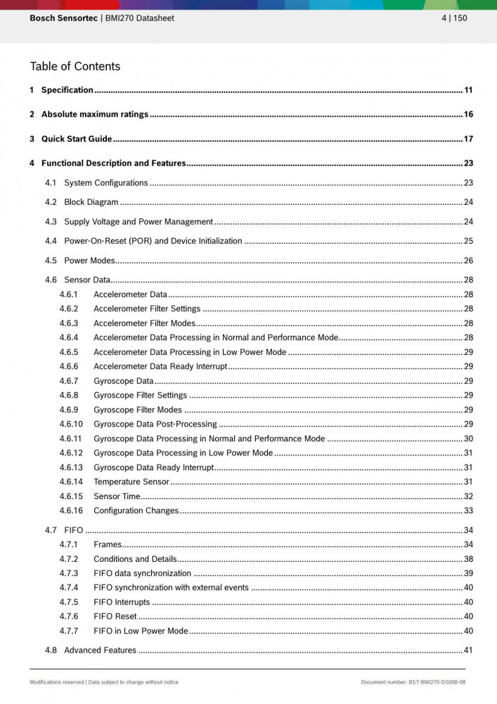 BMI270 document preview, page 4