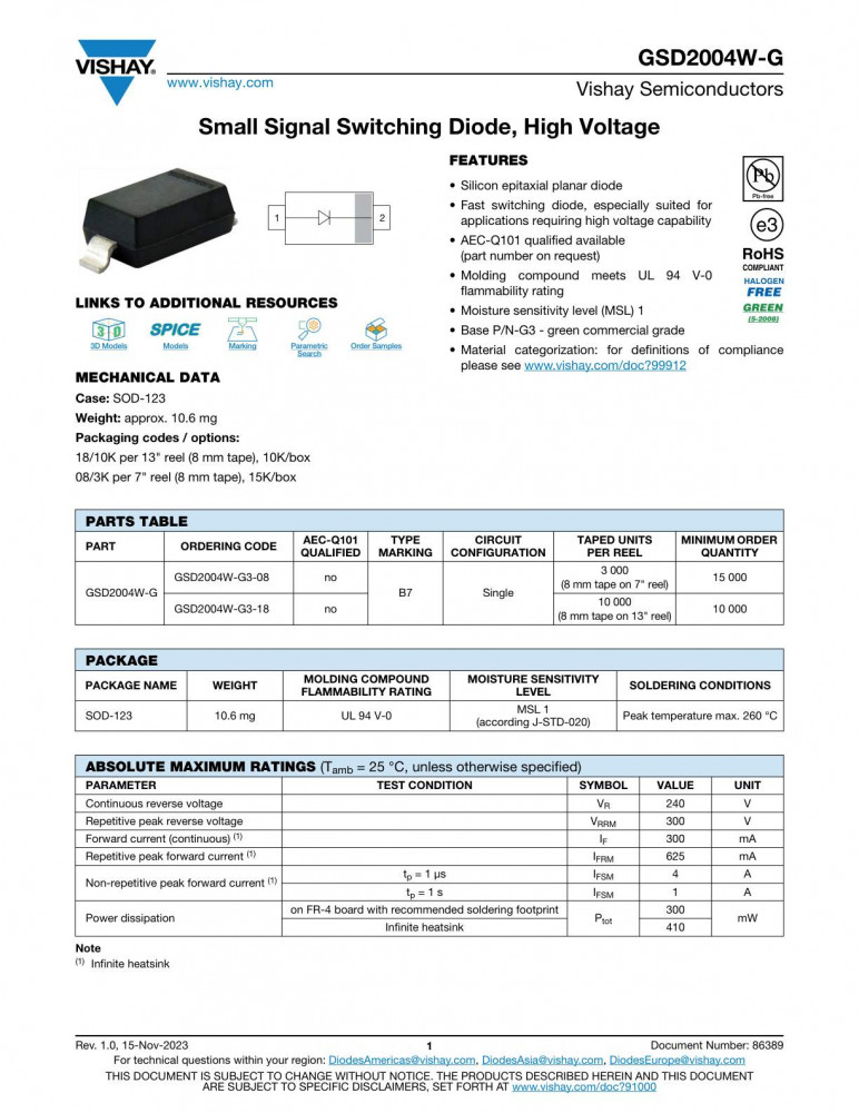GSD2004W-G3- datasheet page 1