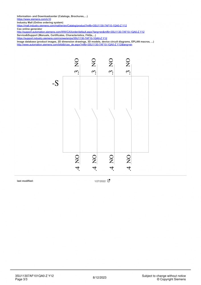 SIEMENS A6X30143593 technical document page 3