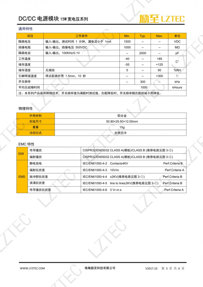 URB2405LD-15WR3 datasheet page 3