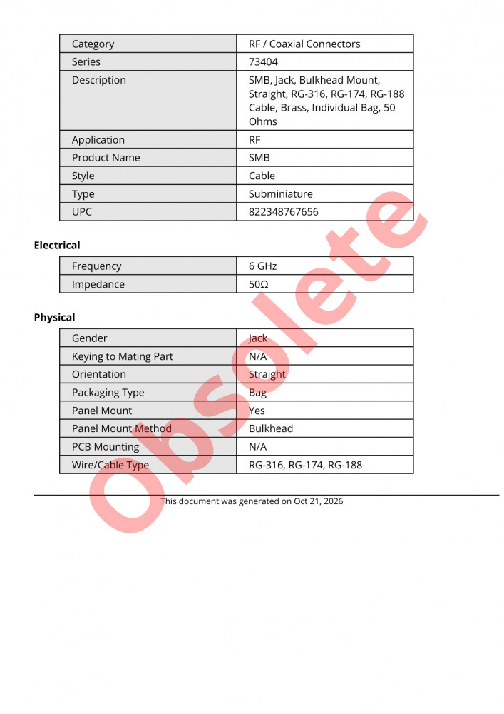 Technical document image 2 for MOLEX 734041426