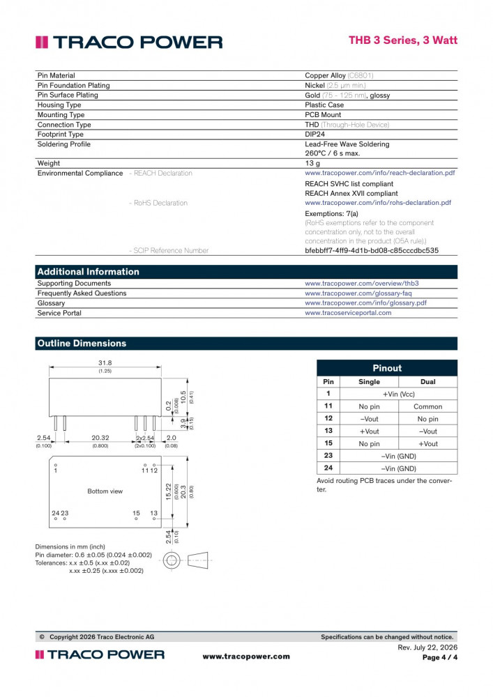 THB 3 Series technical document page 4