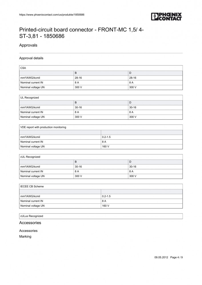 Phoenix Contact 1850686 technical document page 4
