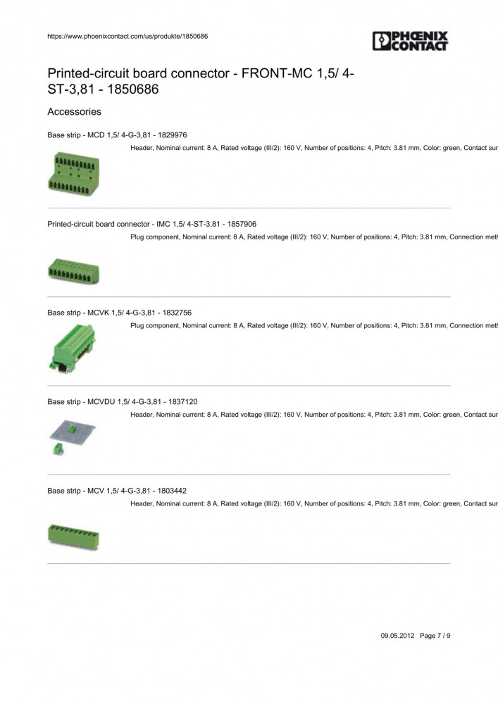 Phoenix Contact 1850686 technical document page 7