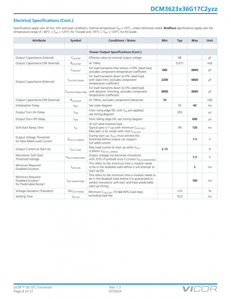 DCM3623T36G17C2T00 datasheet page 8