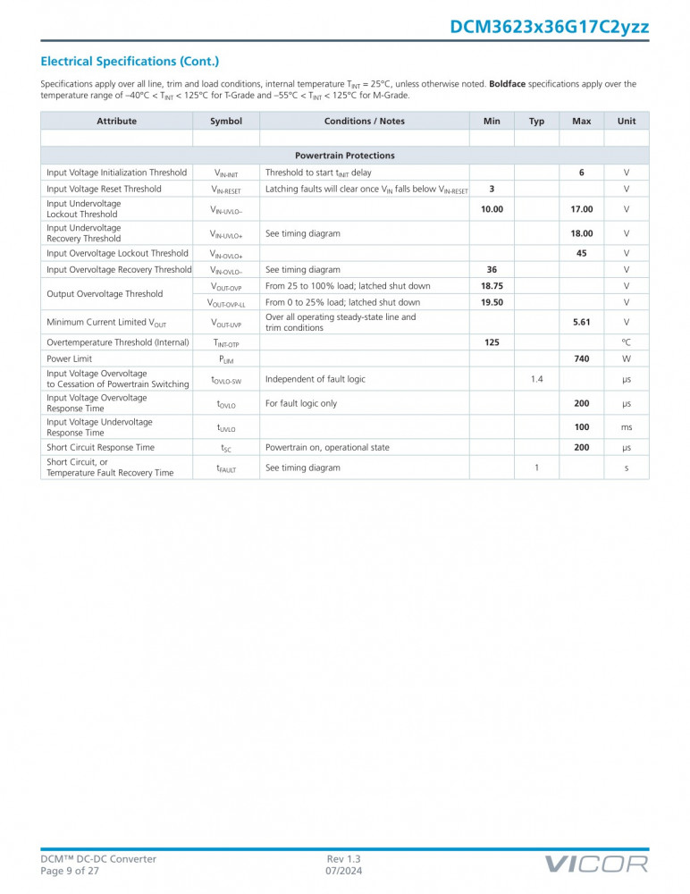 DCM3623T36G17C2T00 datasheet page 9