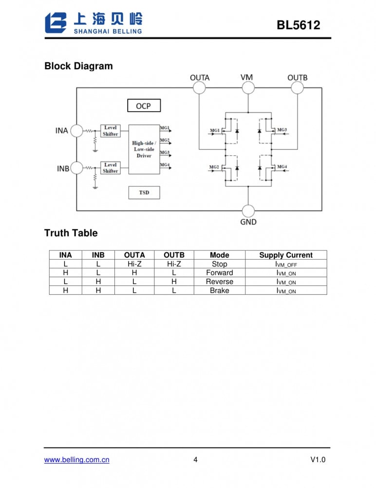 BL5612 datasheet page 4