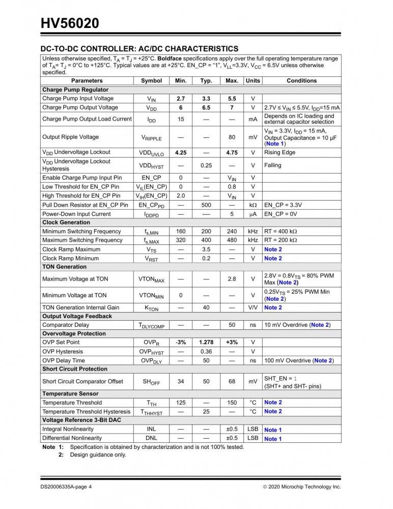 HV56020 technical document page 4