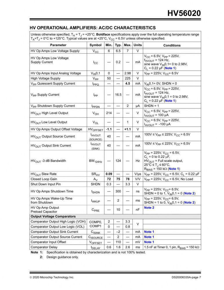 HV56020 technical document page 7