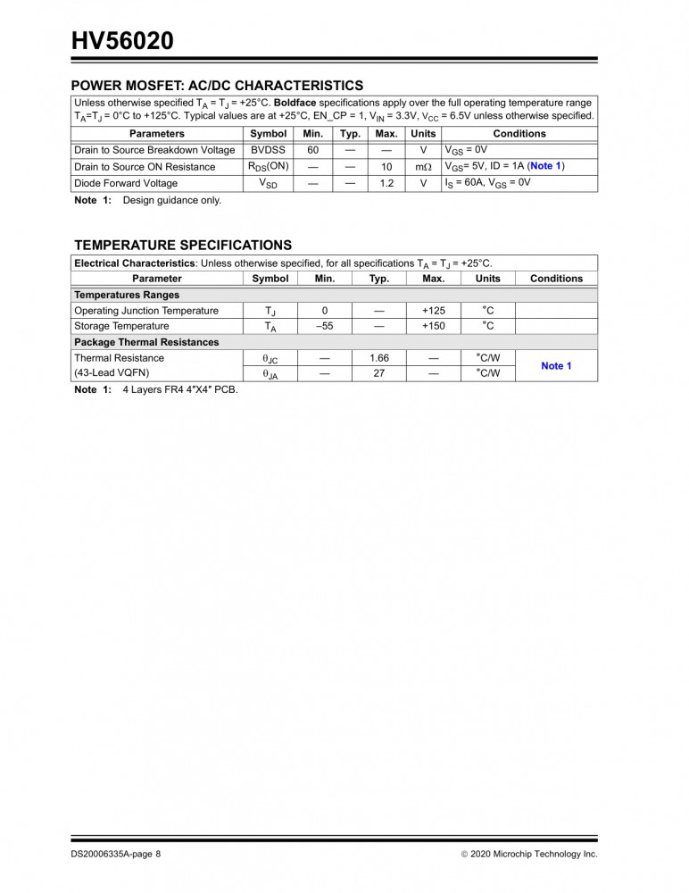 HV56020 technical document page 8