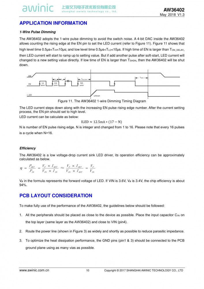 AW36402DNR datasheet page 10
