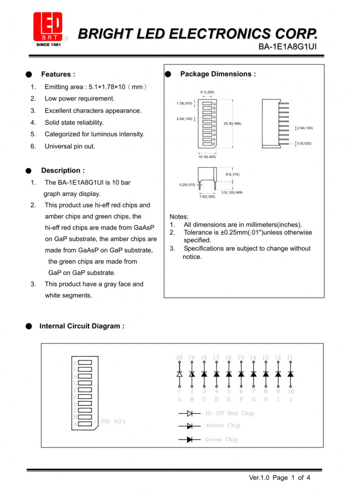BA-1E1A8G1UI datasheet page 1