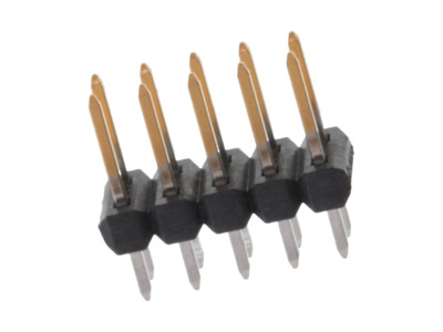 2.54mm Pitch C-Grid Header, Breakaway, Dual Row, Vertical, with Retention Pin, 10 Circuits, 6.10mm Mating Pin Length, 0.38µm Gold (Au) Selective Plating for sale