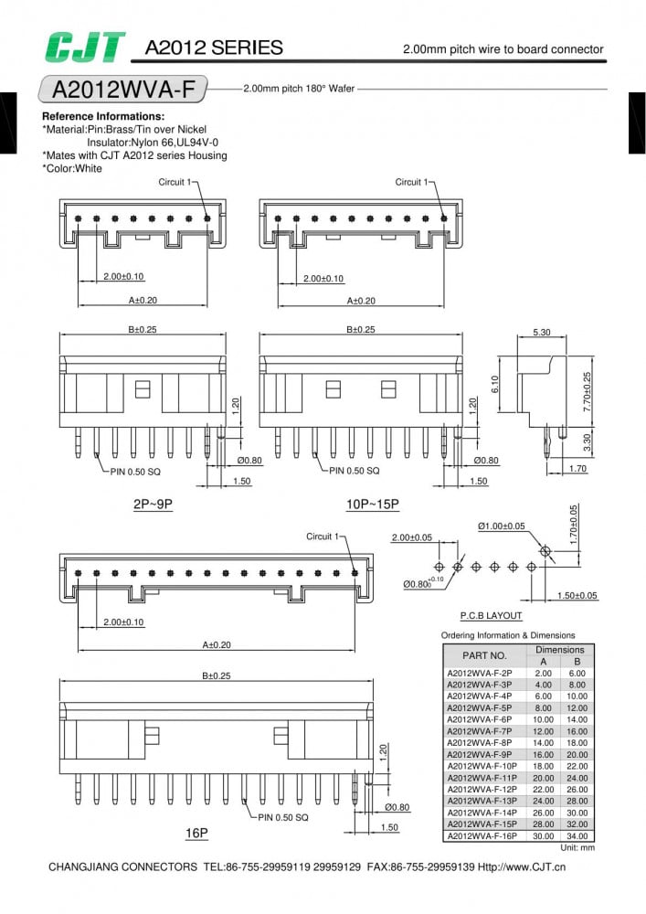 CJT A2012 series technical document page 7