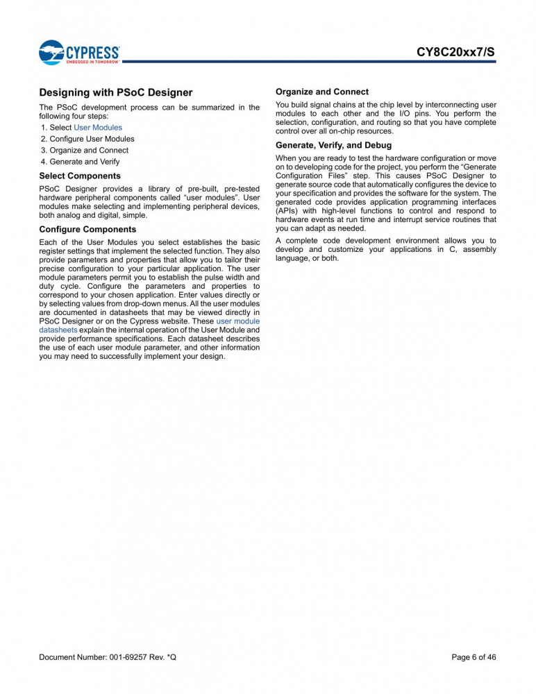CY8C20337 datasheet page 6