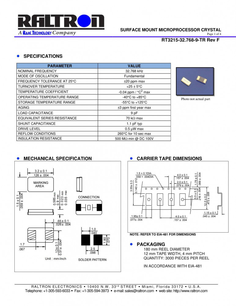 RT3215-32.768-9-TR datasheet page 1