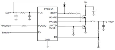 RT8129B - High Efficiency Single Synchronous Buck PWM Controller for sale