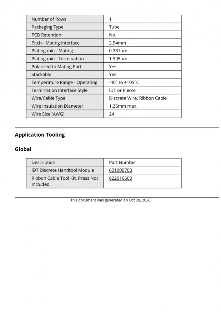 MOLEX SL connector specification page 3