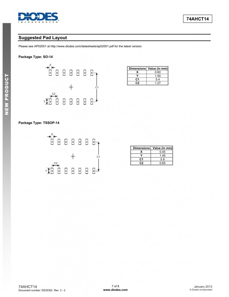 74AHCT14T14-13 datasheet page 7