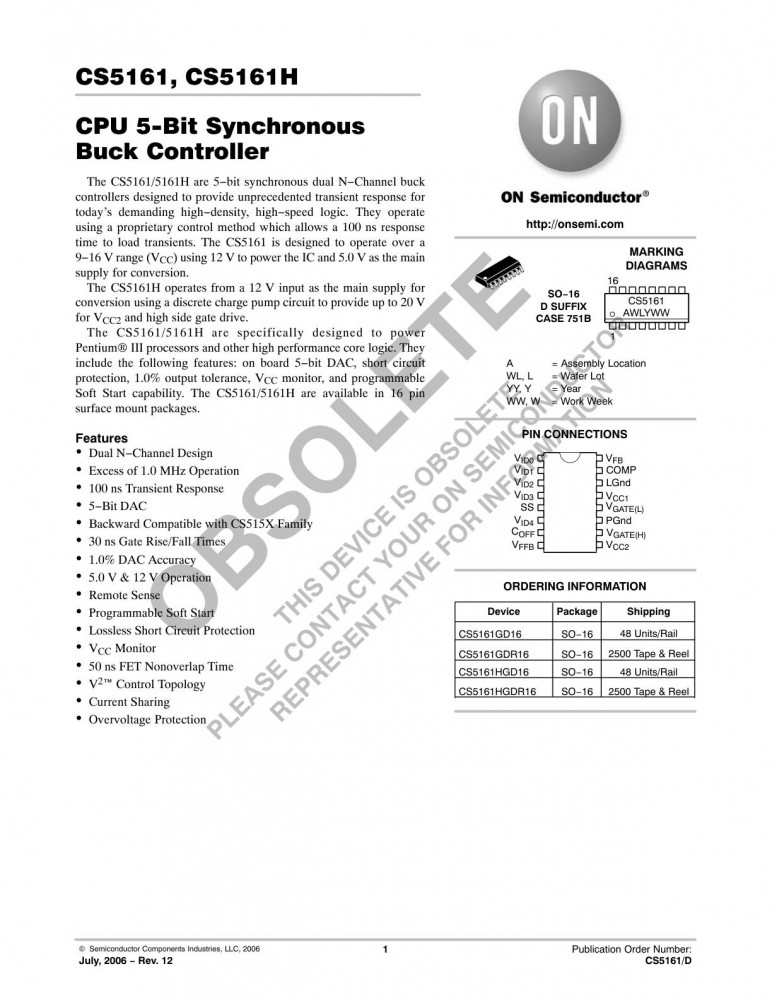 CS5161H datasheet page 2