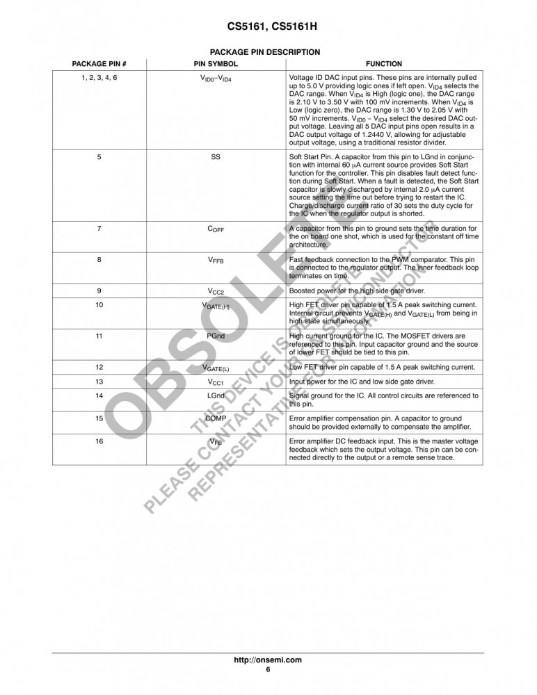 CS5161H datasheet page 7