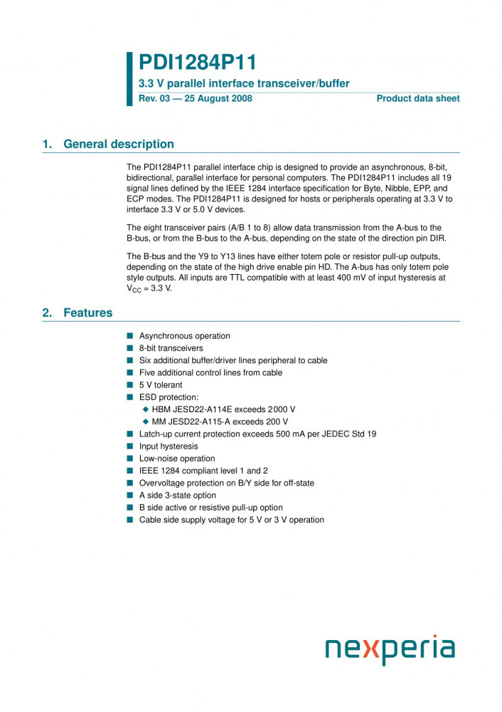PDI1284P11 datasheet page 1