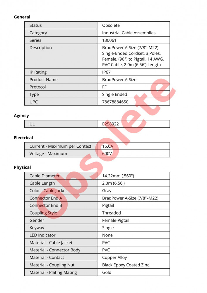MOLEX 1300610040 product document, page 2