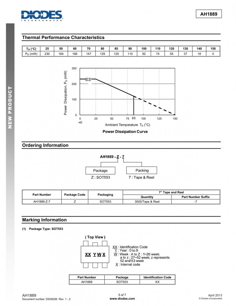 AH1889-Z-7 datasheet page 5
