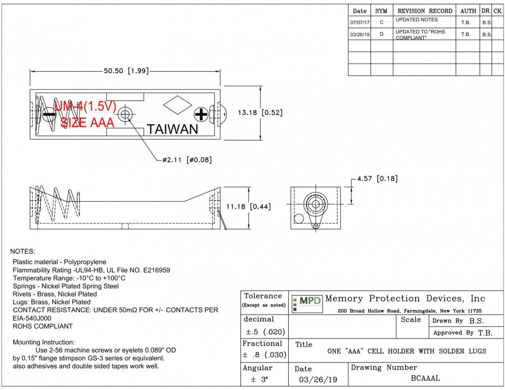 MPD BCAAAL technical document page
