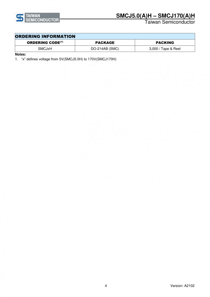 SMCJ10AH technical document page 4