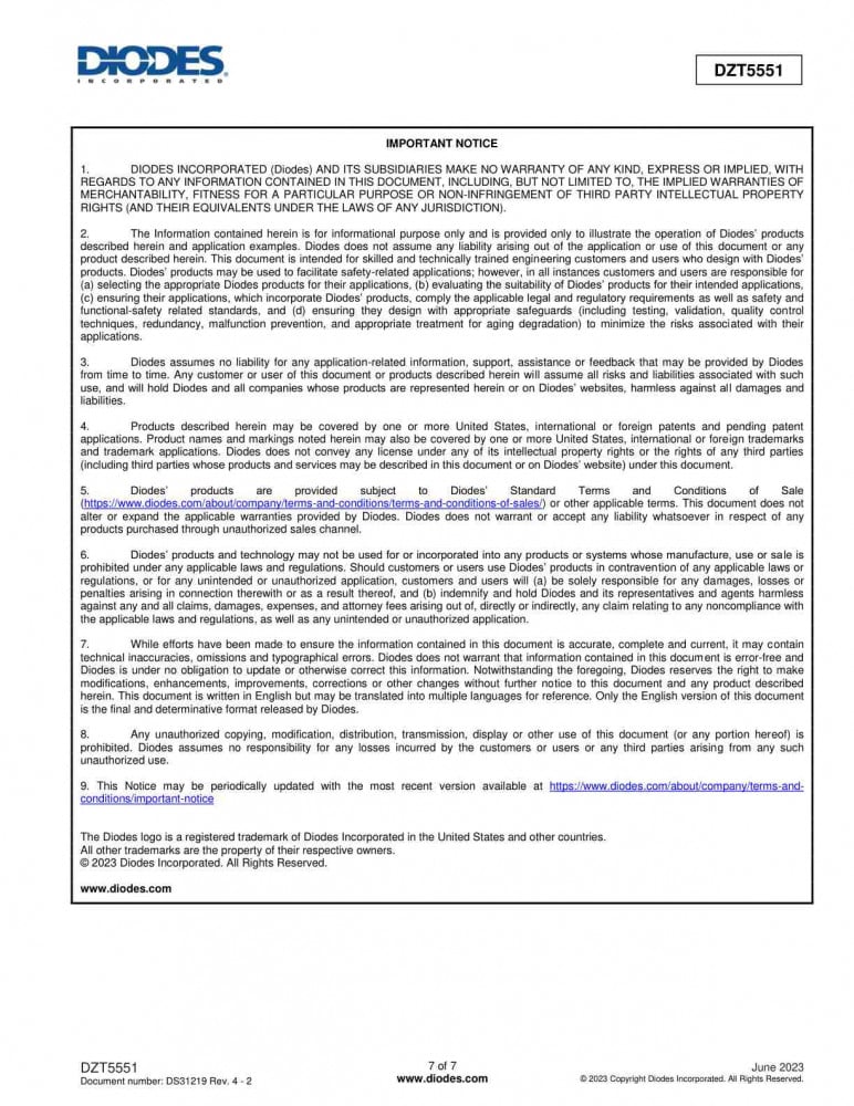DZT5551-13 datasheet page 7