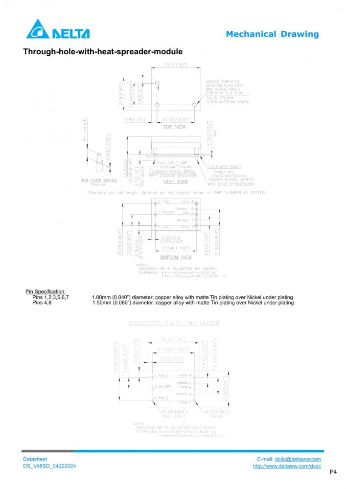V48SD05024NNFA datasheet page 4