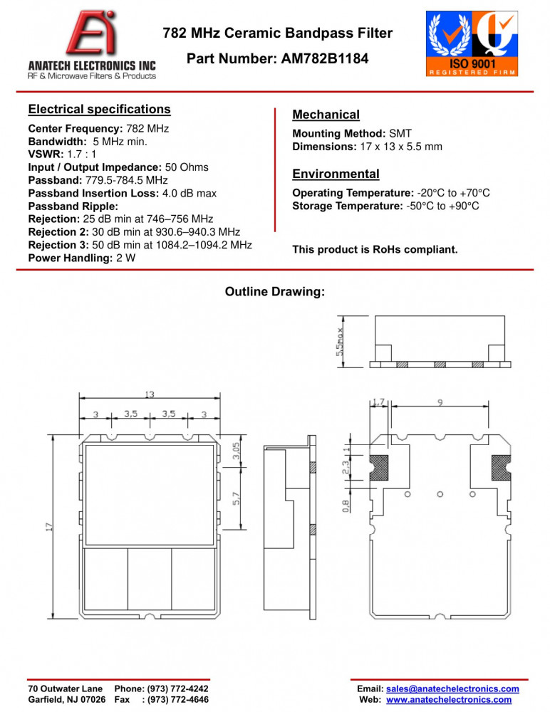 AM782B1184 technical document page