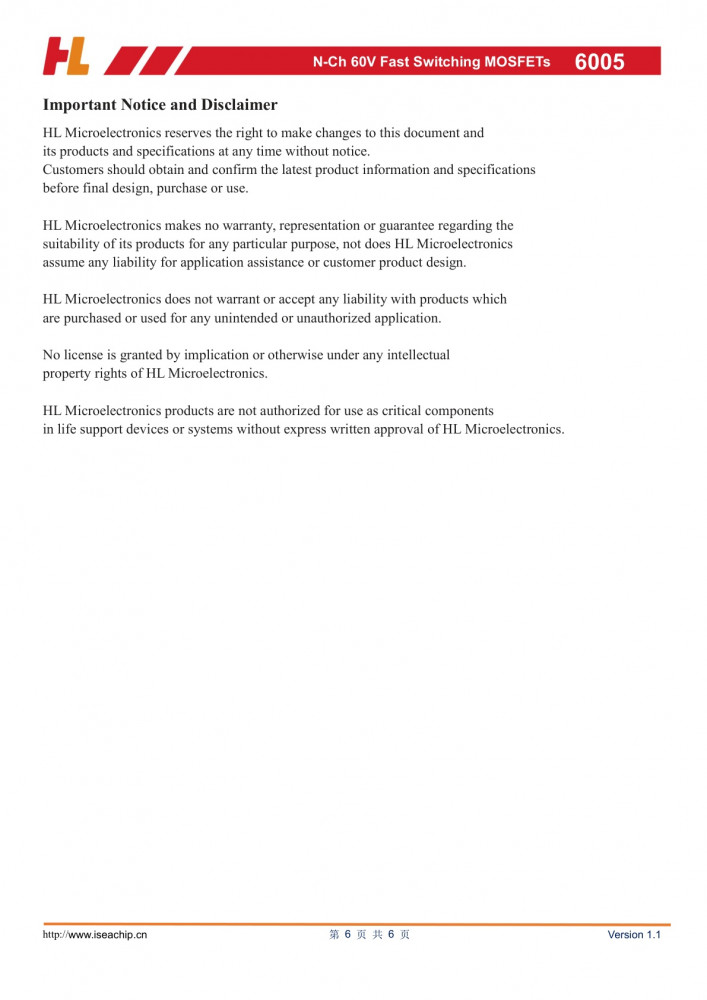 HL 6005 datasheet page 6