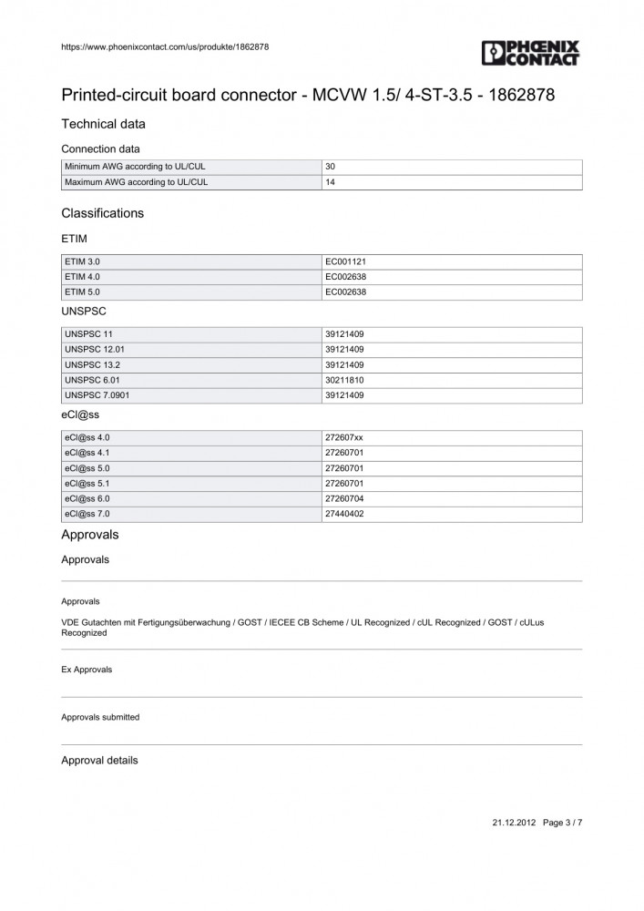 Phoenix Contact 1862878 technical document page 3