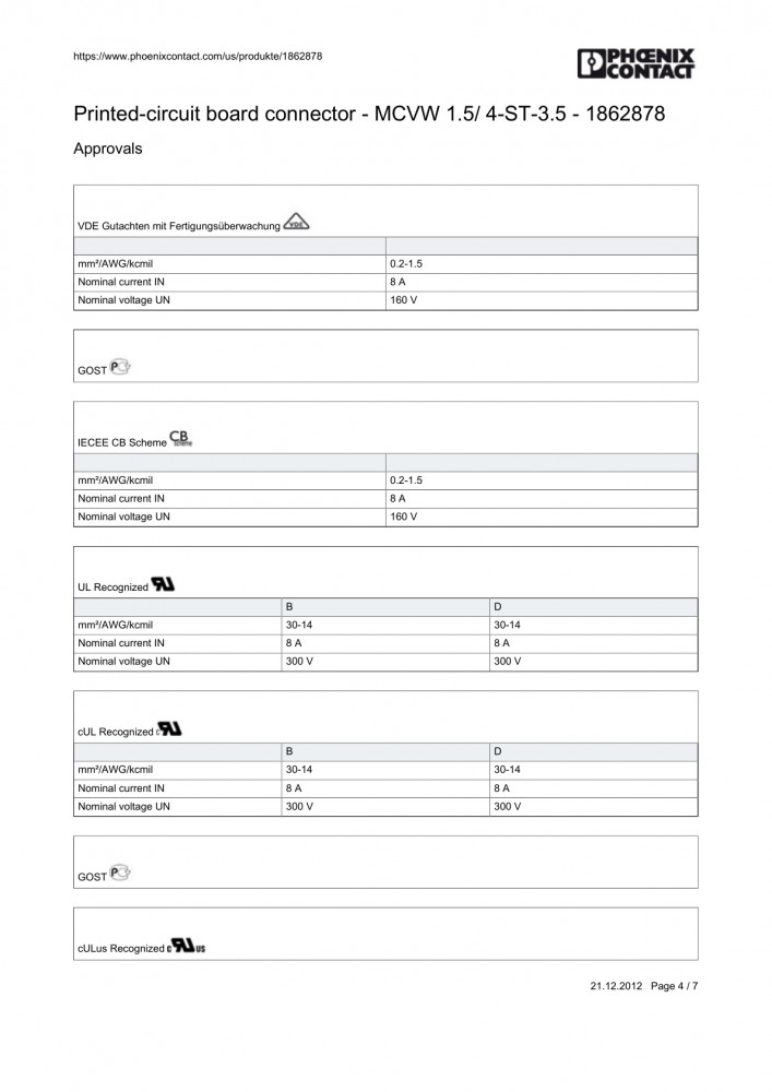 Phoenix Contact 1862878 technical document page 4