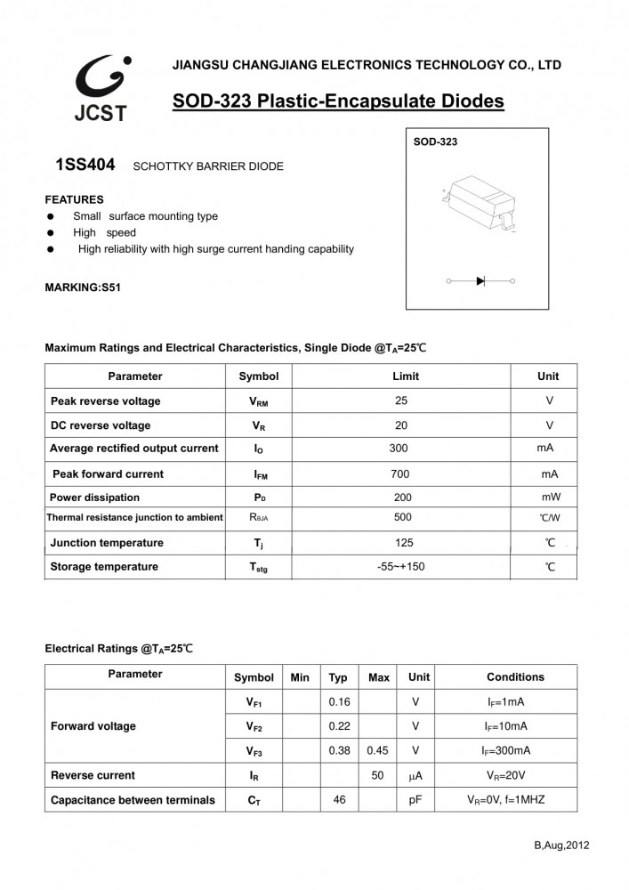 JSCJ 1SS404 datasheet page