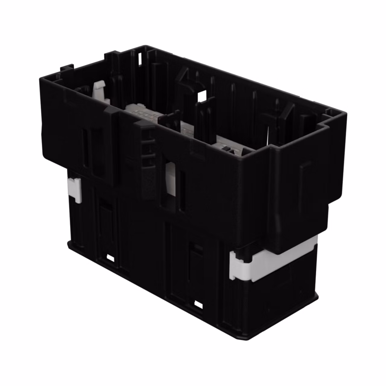 MX-DaSH Unsealed 2x2 Male Connector Assembly, without Wire Dress Cover Latch, Configuration 5, Keying Option A, Black for sale