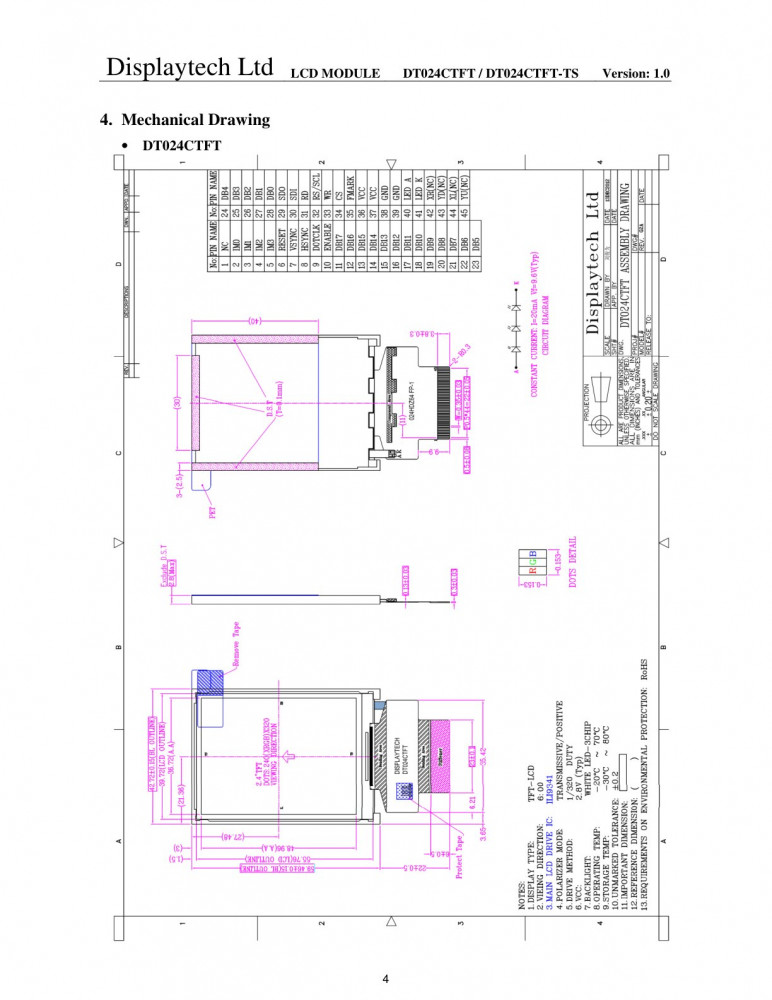 DT024CTFT specification page 5