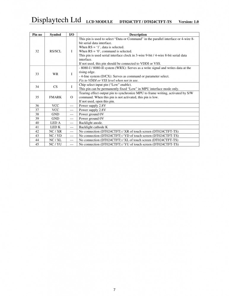 DT024CTFT specification page 8