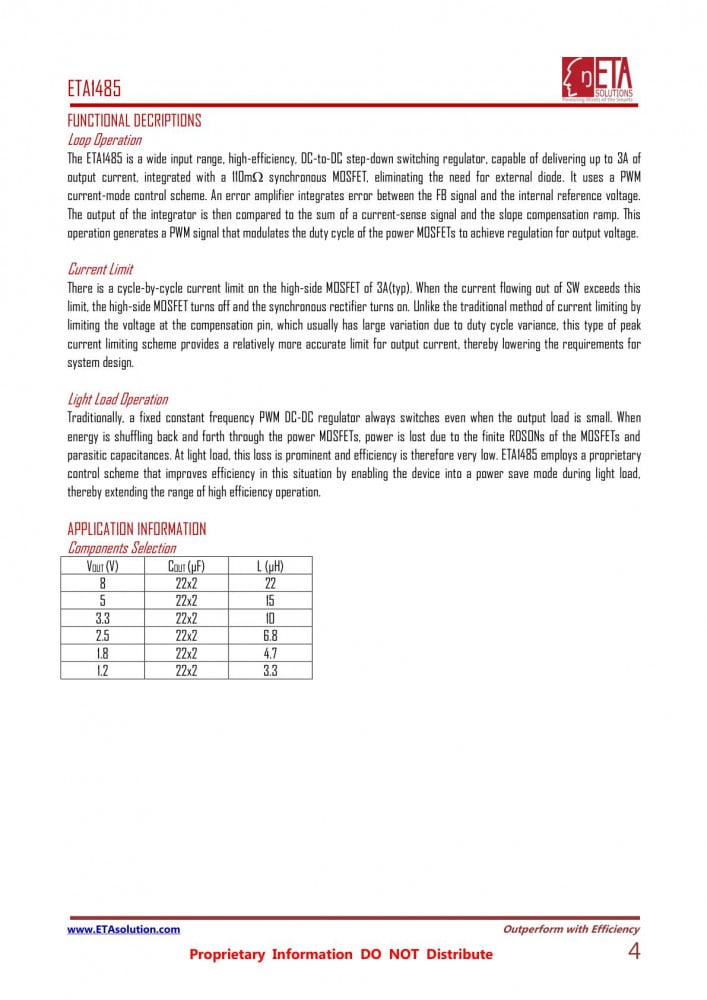 ETA1485E8A datasheet page 4