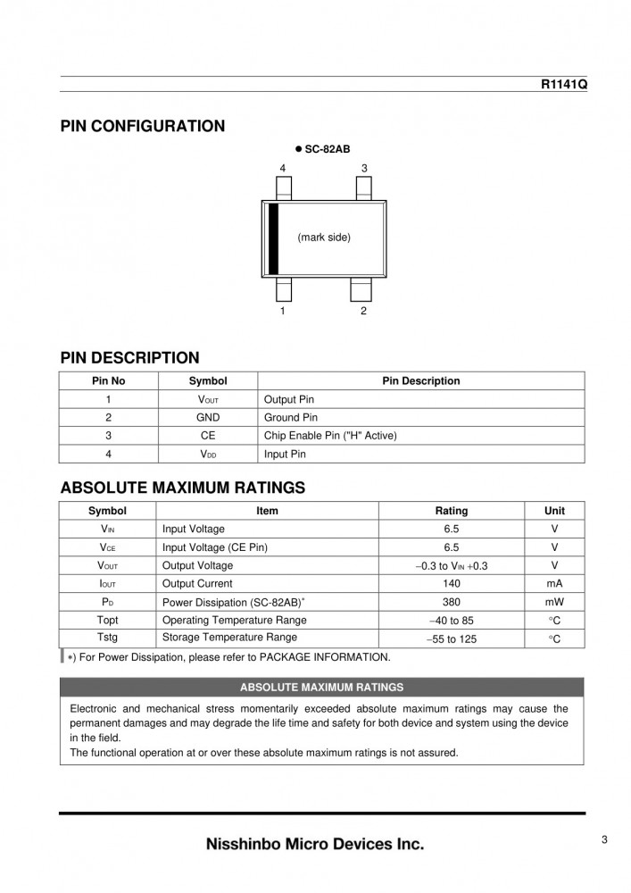 R1141Q datasheet page 3
