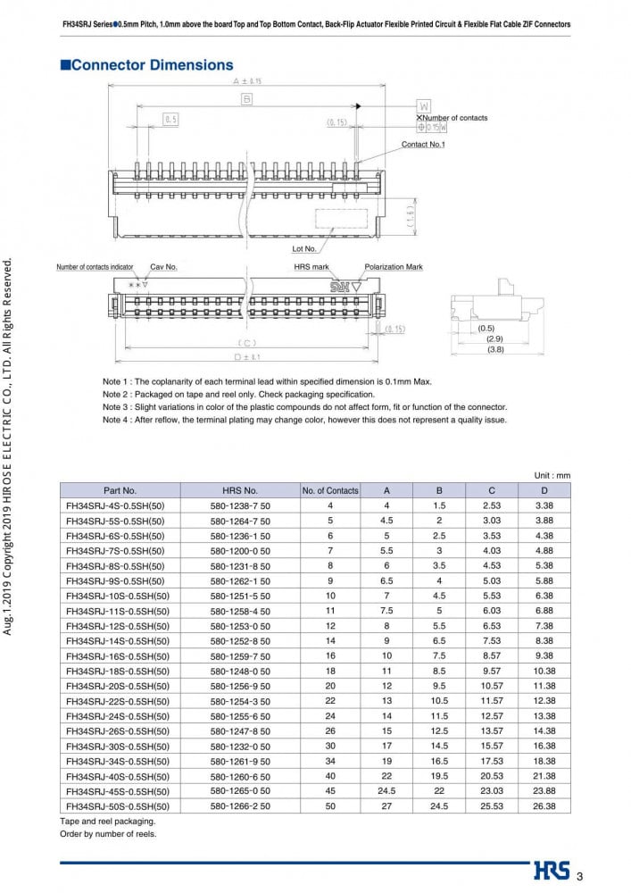 FH34SRJ datasheet page 3