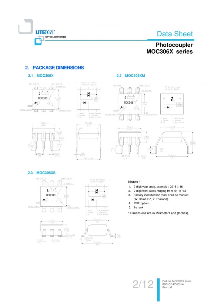 MOC3061S-TA1 datasheet page 3