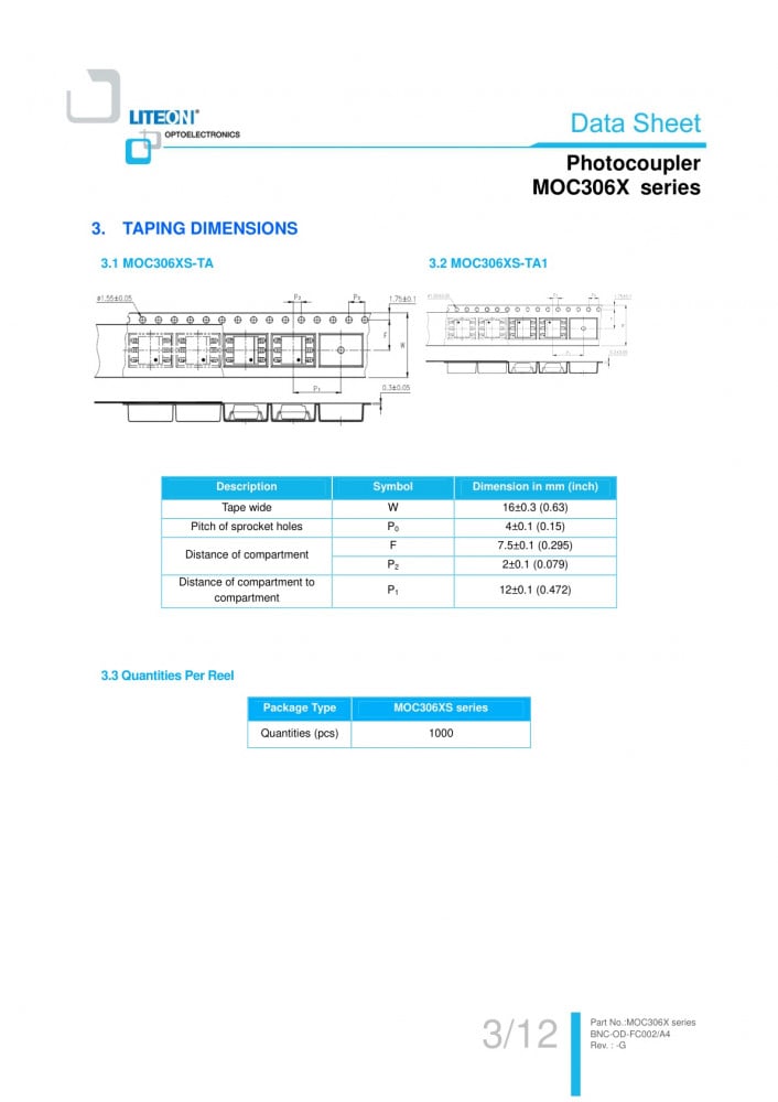 MOC3061S-TA1 datasheet page 4