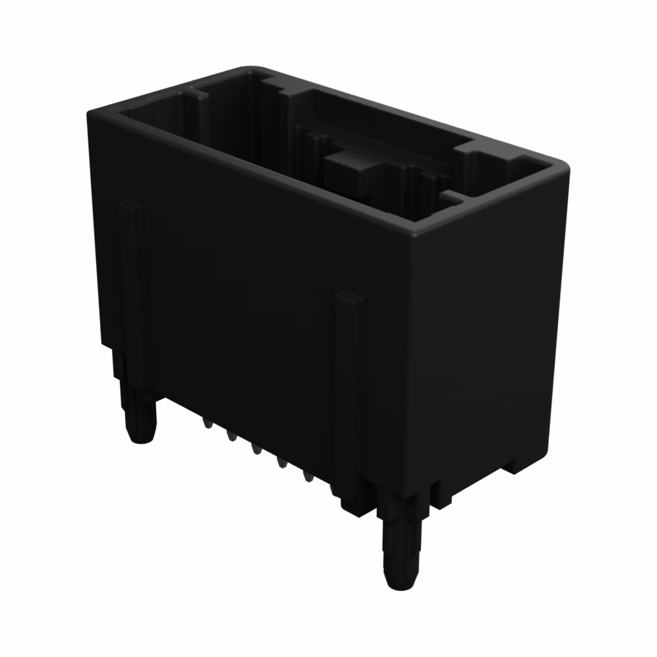 Mini50 Unsealed Vertical Header, UL 94 HB, Dual Row, 12 Circuit, Polarization Option A, Black, Tube for sale