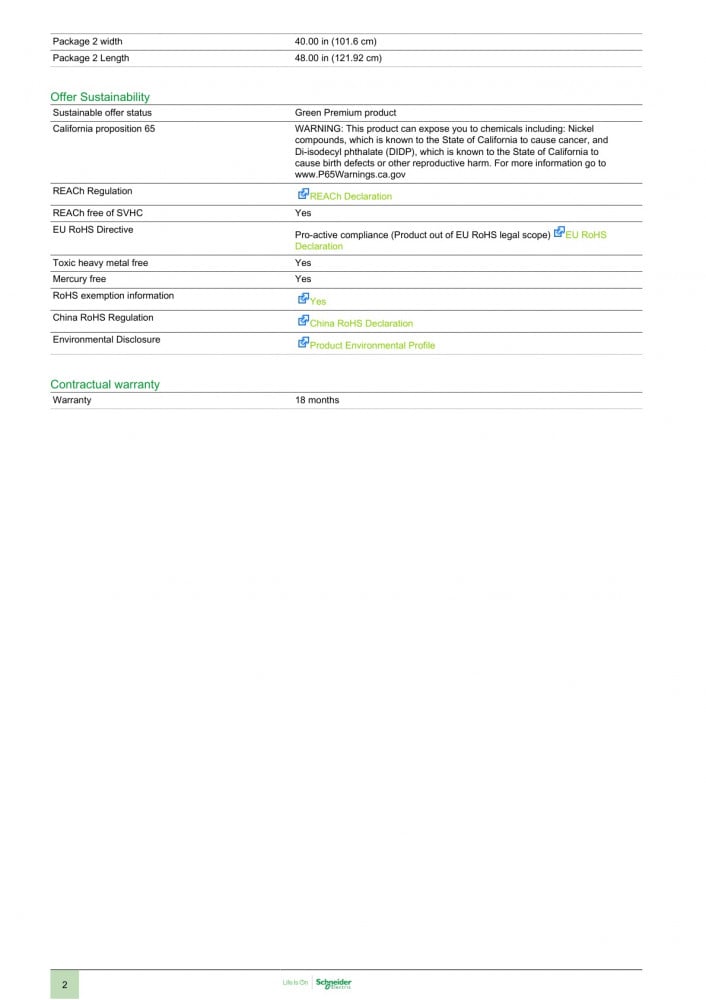 9001SKY2 technical document page 2